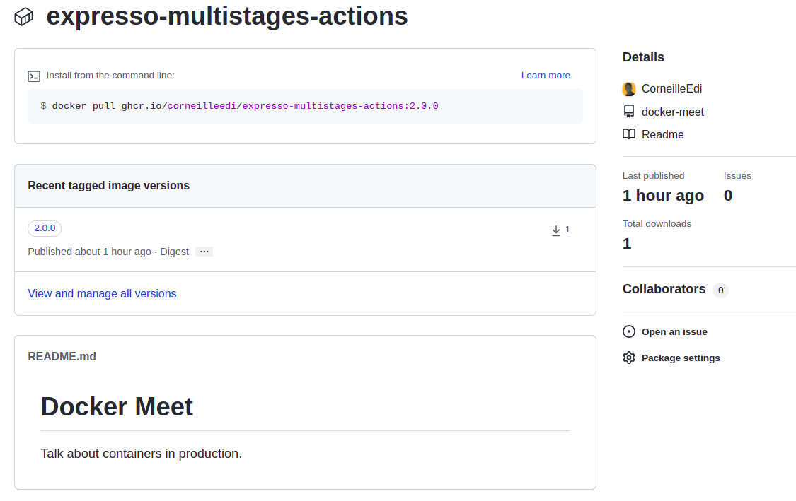 Partager ses images dockers sur Github - Loopbin